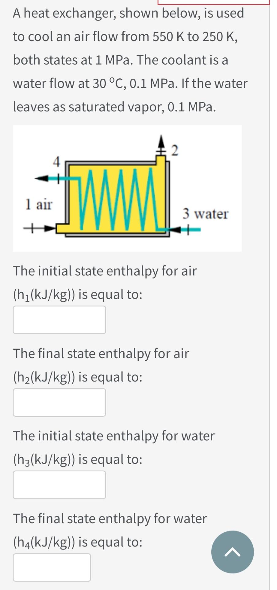Solved A heat exchanger, shown below, is used to cool an air | Chegg.com