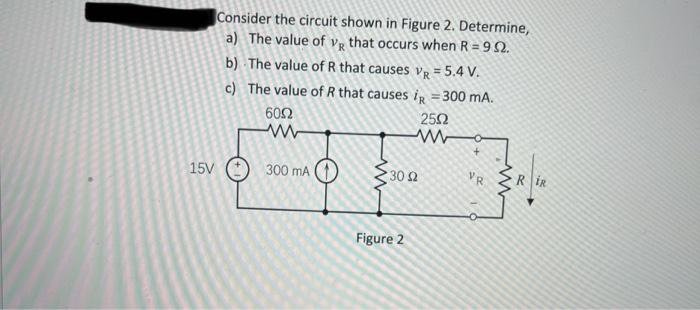Solved Consider the circuit shown in Figure 2. Determine, a) | Chegg.com