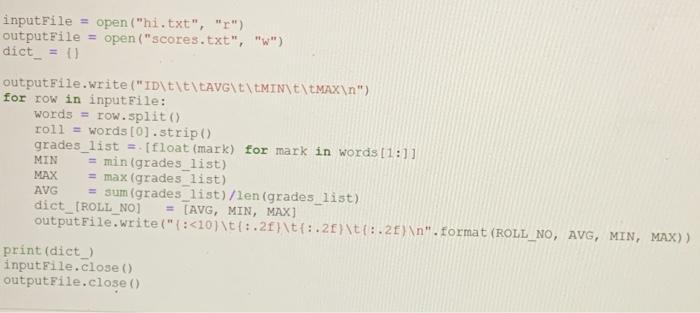 Solved Exercise #3: Each line of a text-file scores, but | Chegg.com