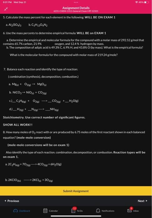 Solved 2. Determine the Molecular Weight and Number of moles | Chegg.com