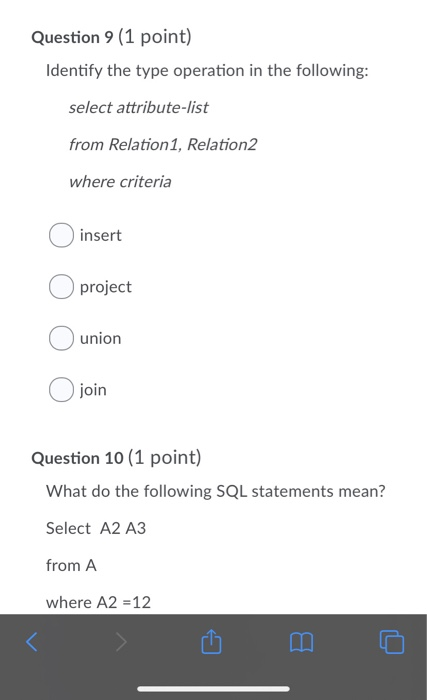 Solved Question 1 (1 point) In a three-level DBMS | Chegg.com