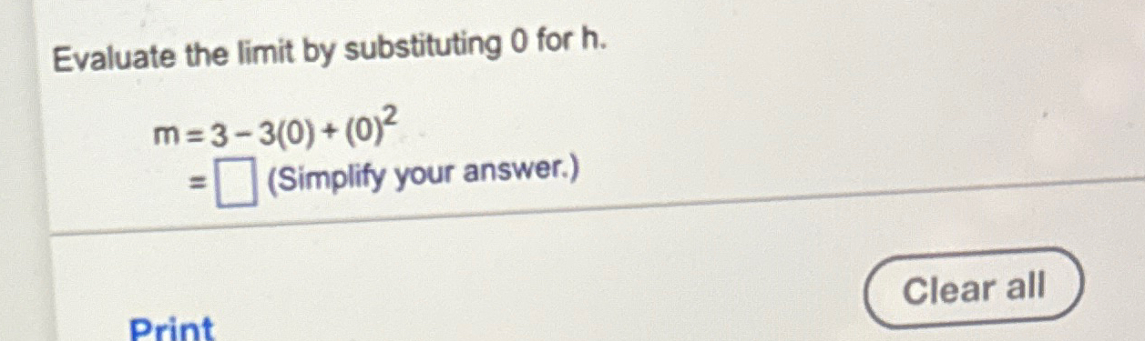 Solved Evaluate The Limit By Substituting 0 ﻿for 7126