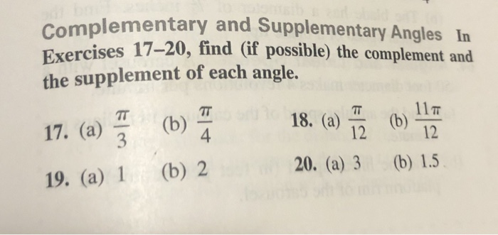 Solved complementary and Supplementary Angles In Exercises | Chegg.com