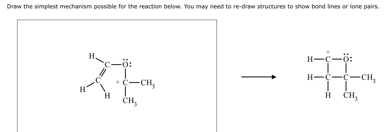 Solved Draw the simplest mechanism possible for the reaction | Chegg.com