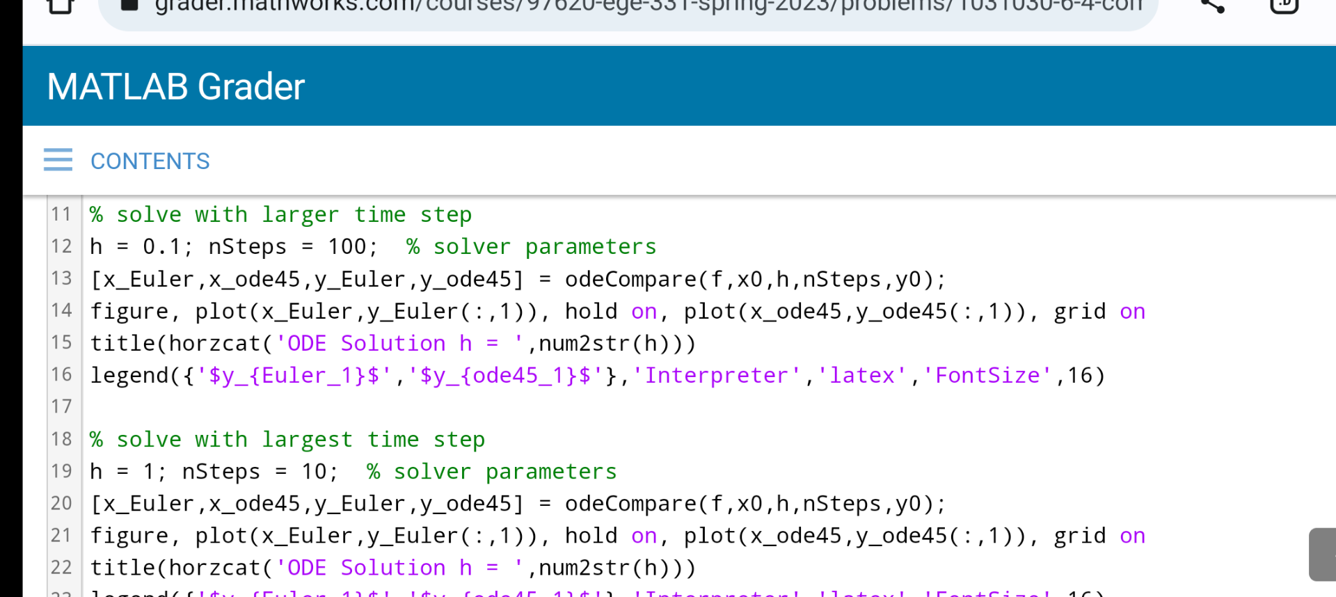 Solved 6.4 Comparing Euler's Method with Runga Kutta Method | Chegg.com