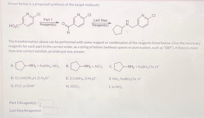 Solved Shown below is a proposed synthesis of the target | Chegg.com