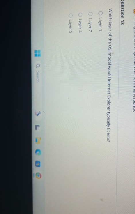 Solved uestion 13Which layer of the OSI model would Internet | Chegg.com