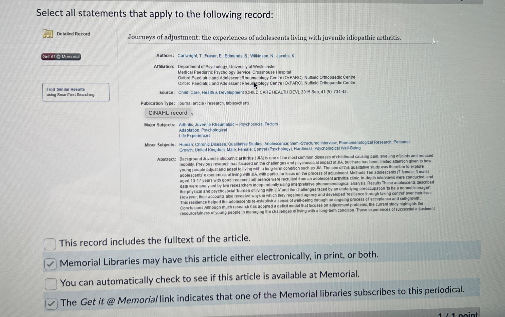 Solved Select all statements that apply to the following | Chegg.com