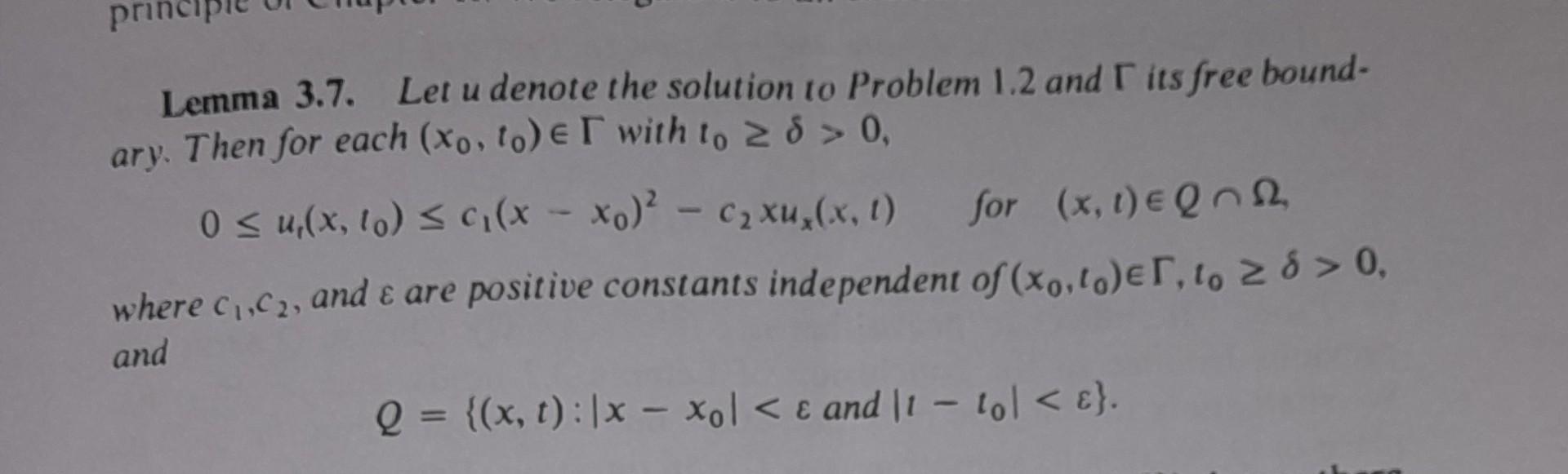 Solved Lemma 3.7. Let u denote the solution to Problem 1.2 | Chegg.com