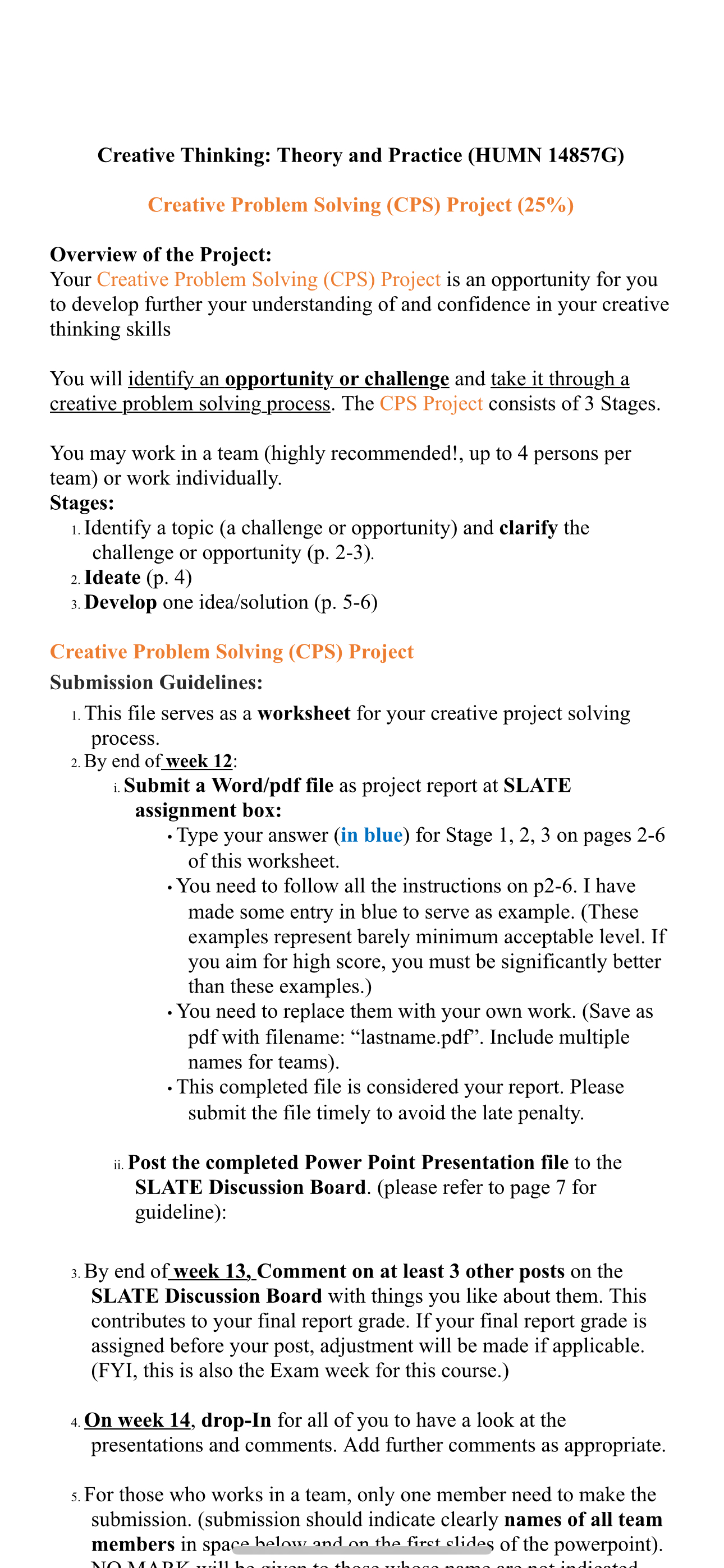 Solved Creative Thinking: Theory and Practice (HUMN | Chegg.com