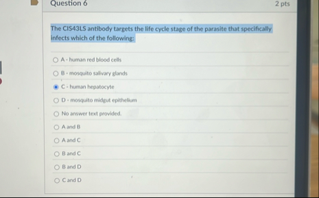 Solved Question 62 ﻿ptsThe CIS43LS antibody targets the life | Chegg.com