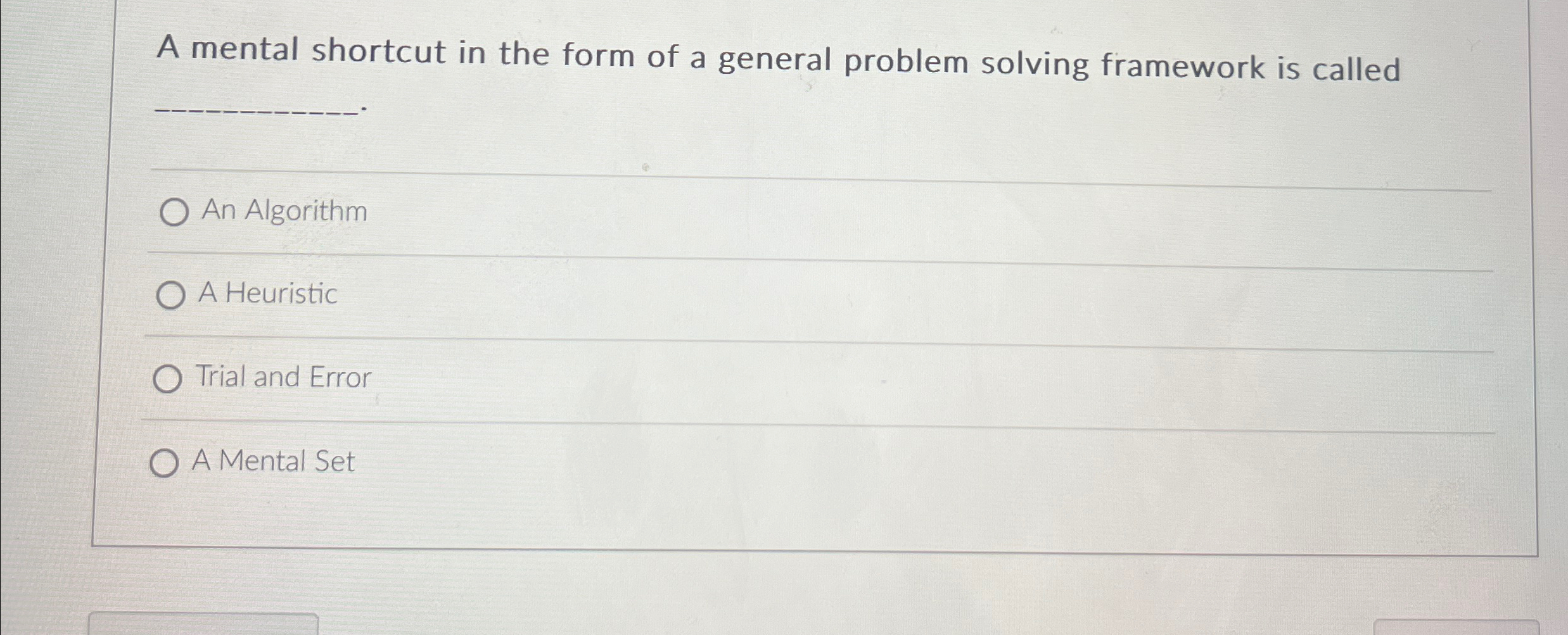 Solved A mental shortcut in the form of a general problem | Chegg.com