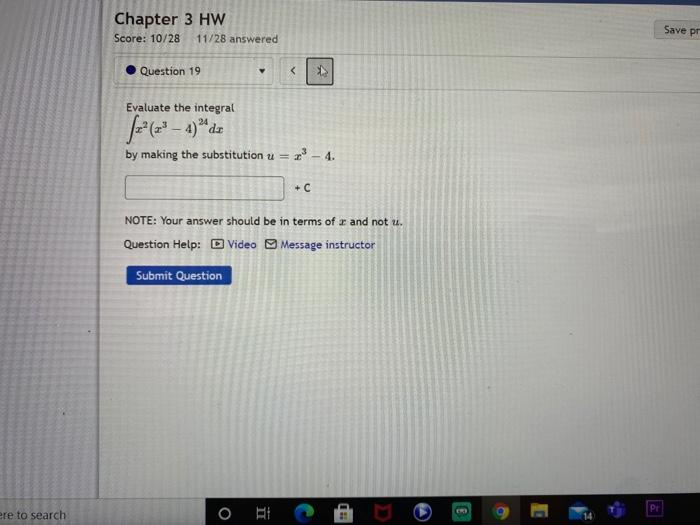 Solved Chapter 3 Hw Score 10 28 Save Pr 11 28 Answered