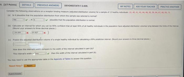 Solved 6. [3/7 Points] DETAILS PREVIOUS ANSWERS DEVORESTAT9 | Chegg.com