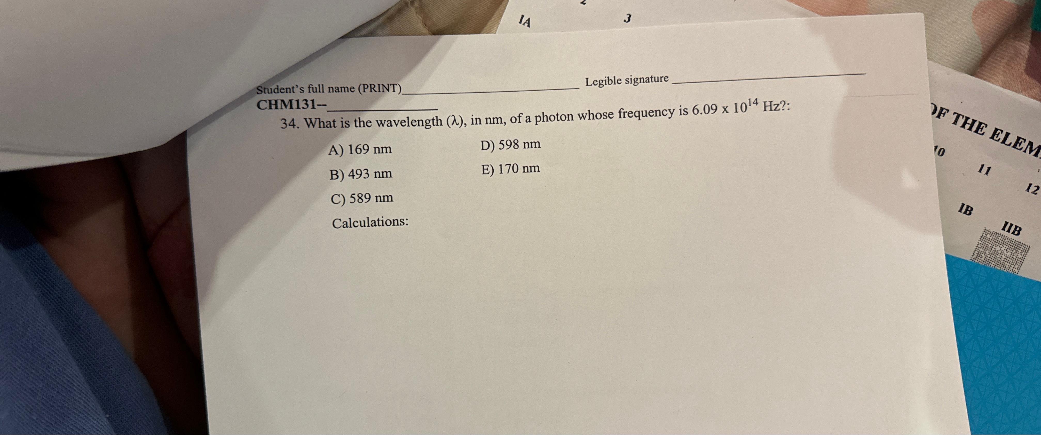 Solved Student's full name (PRINT)Legible | Chegg.com
