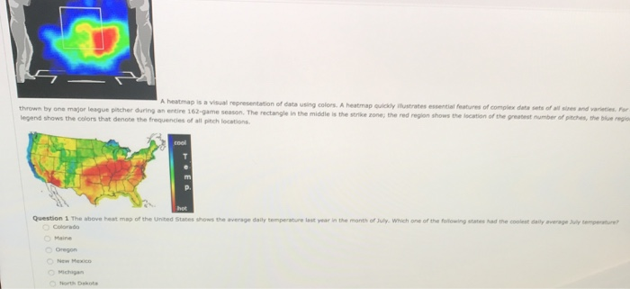 Solved heatmap is a visual representation of data using | Chegg.com