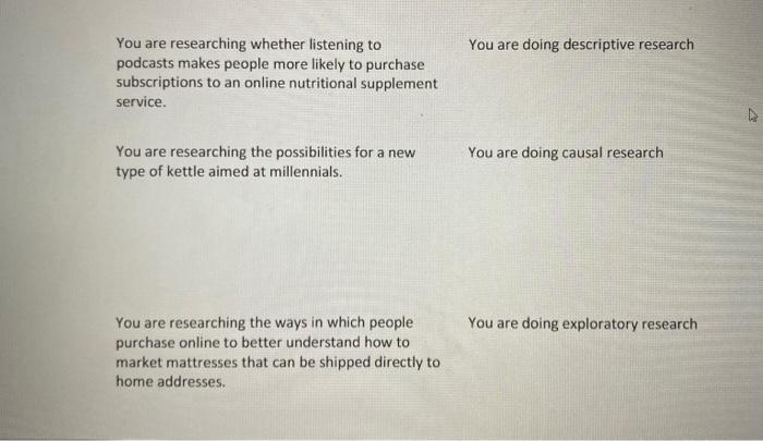 Solved Identifying Exploratory Causal And Descriptive