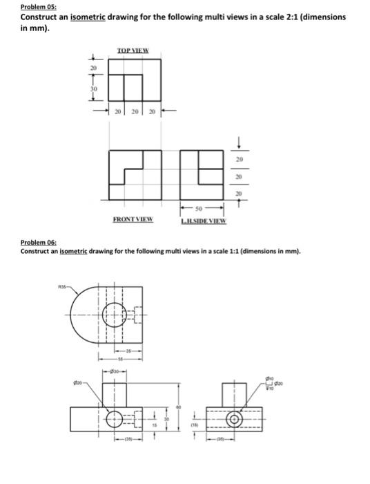 Solved Assignment no.5: Orthographic Projections Pictorial | Chegg.com