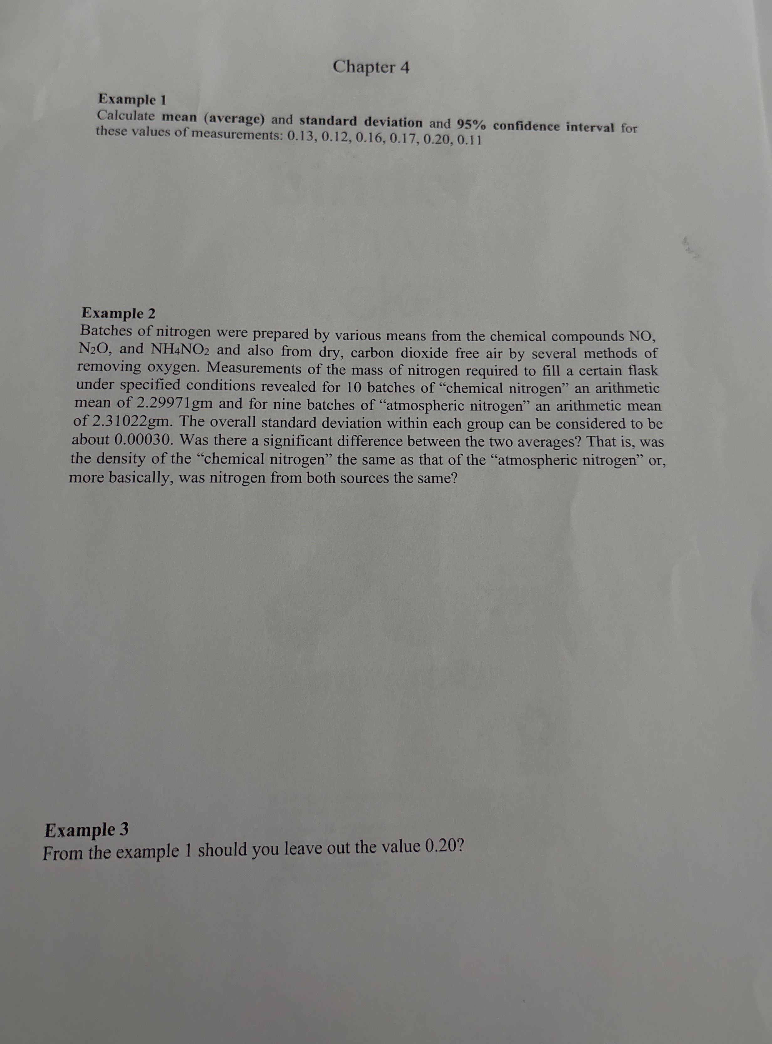Chapter 4Example 1Calculate mean (average) ﻿and | Chegg.com
