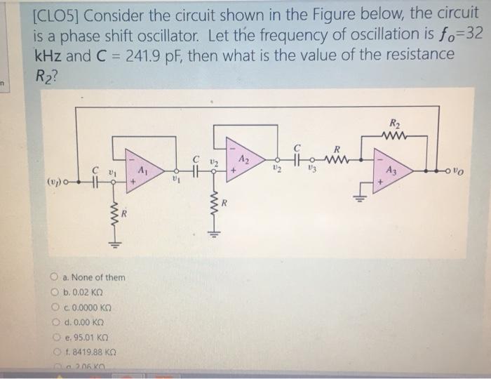 Solved [CLO5] Consider the circuit shown in the Figure | Chegg.com
