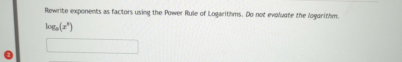 Solved Rewrite exponents as factors using the Power Rule of | Chegg.com