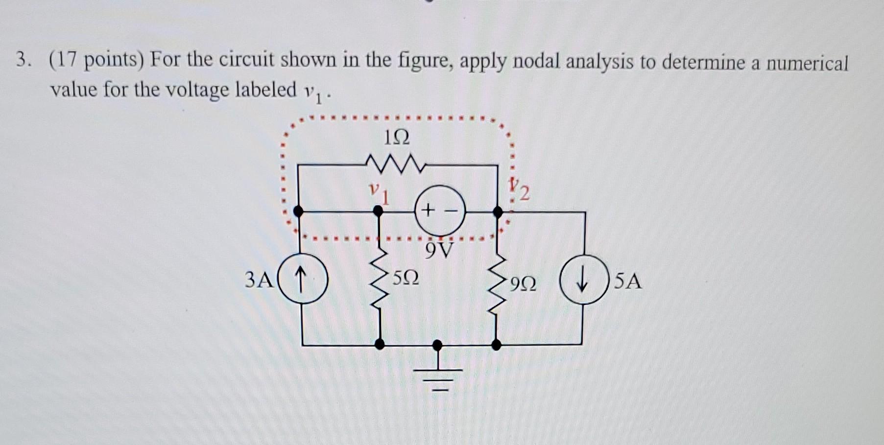 Solved 3. (17 points) For the circuit shown in the figure, | Chegg.com