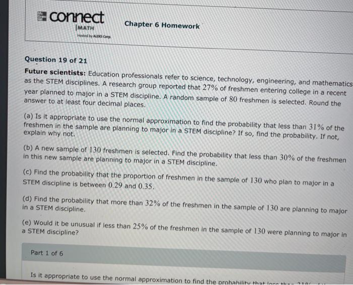 Solved Connect Chapter 6 Homework Math Hosted By Abc