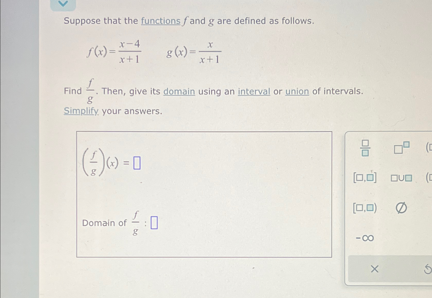 Solved Suppose that the functions f ﻿and g ﻿are defined as | Chegg.com
