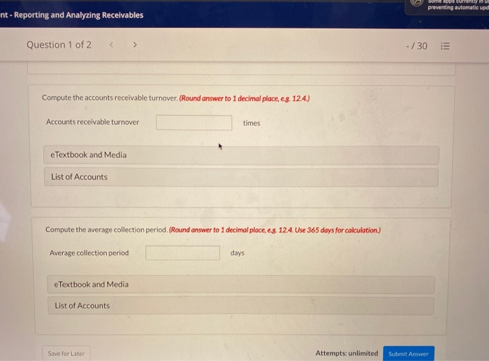 Solved signment - Reporting and Analyzing Receivables | Chegg.com