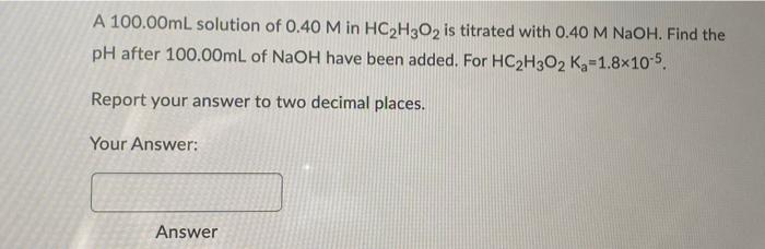 Solved Calculate the pH of 100.00mL of 0.15 M HF solution | Chegg.com