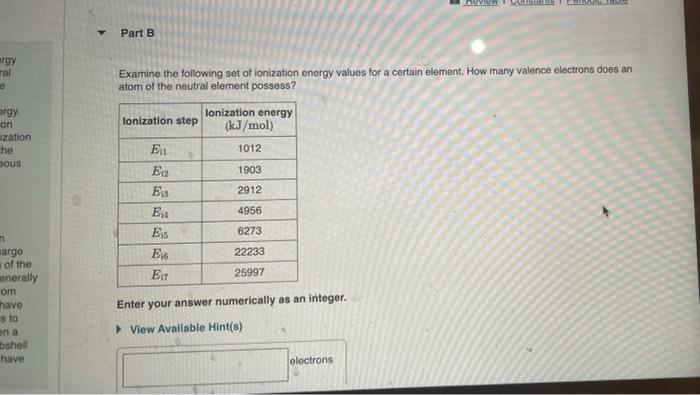 Solved Based on position in the periodic table and electron | Chegg.com