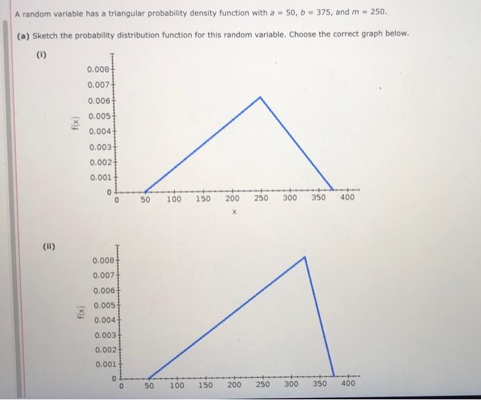 Solved A random variable has a triangular probability | Chegg.com