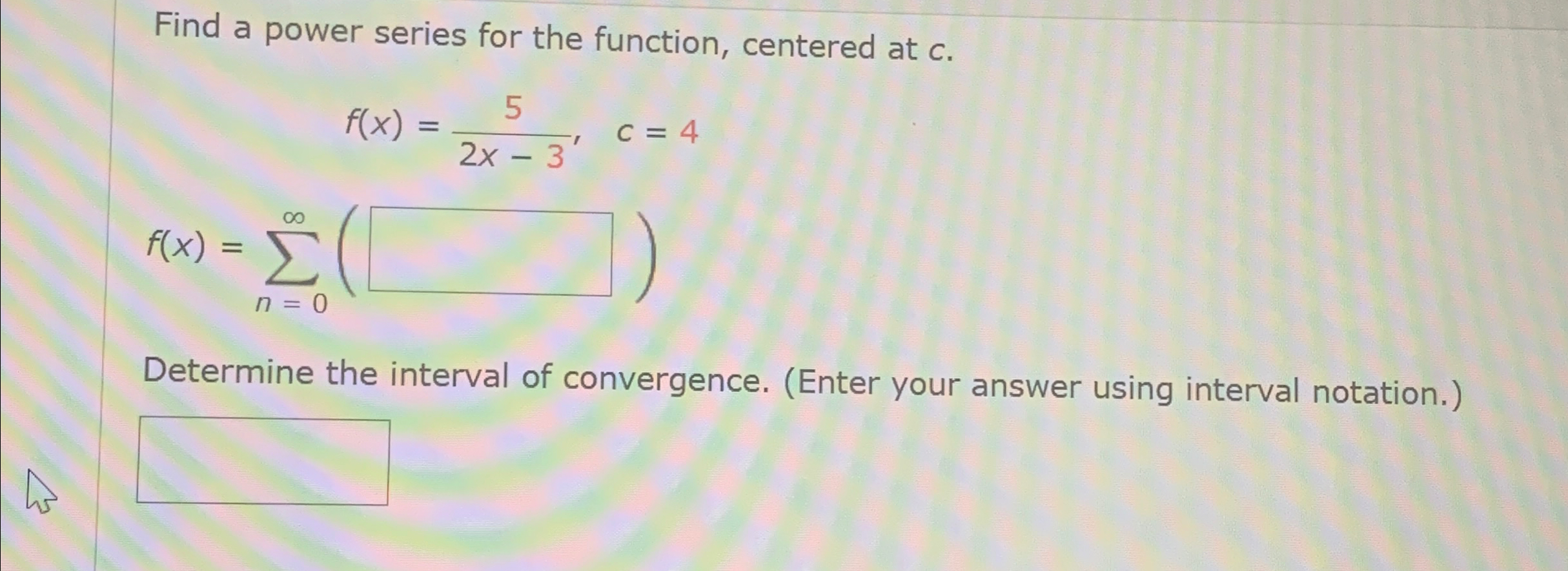 Solved Find a power series for the function, centered at | Chegg.com