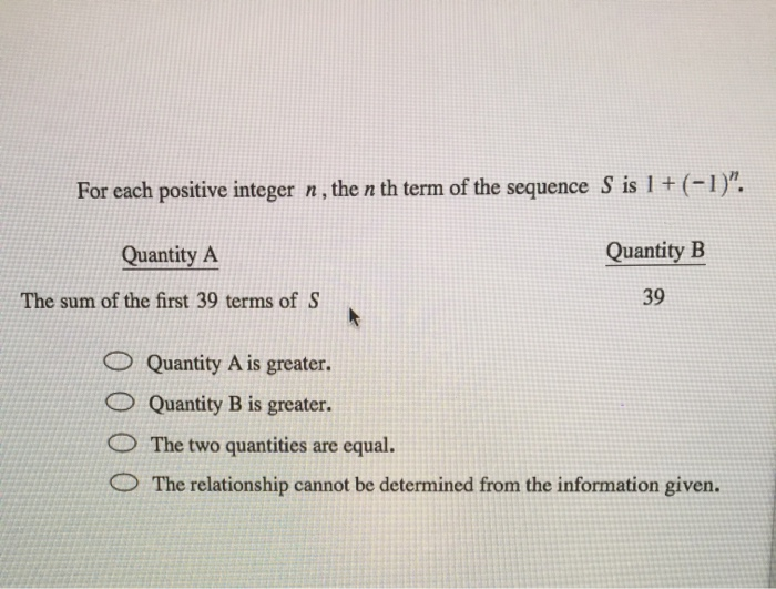 Solved For each positive integer n, the nth term of the | Chegg.com
