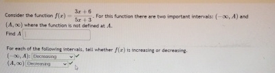 Solved Consider the function J(x)=3x+65x+3. ﻿For this | Chegg.com