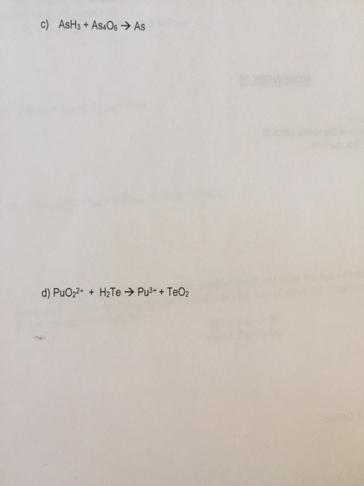 Solved For the following reactions:i) Balance the redox | Chegg.com