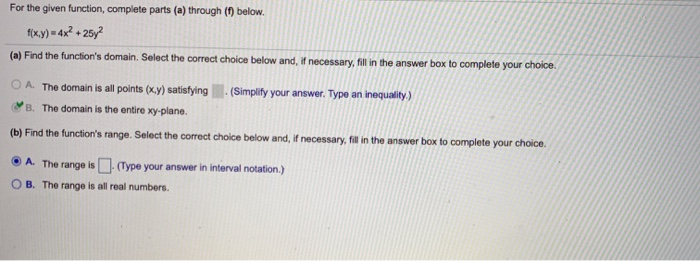 Solved For the given function, complete parts (a) through | Chegg.com