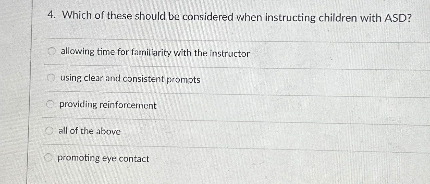 Solved Which of these should be considered when instructing | Chegg.com