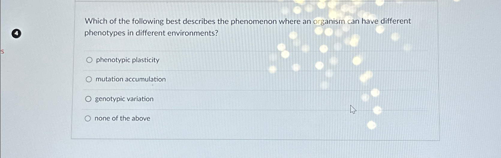 Solved Which of the following best describes the phenomenon | Chegg.com