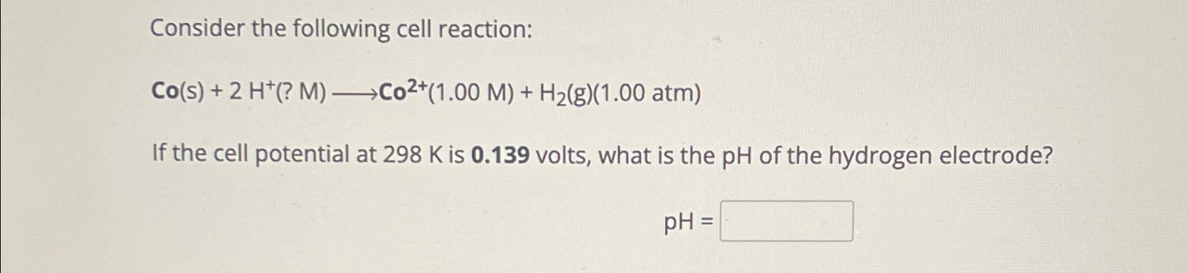 Solved Consider the following cell | Chegg.com
