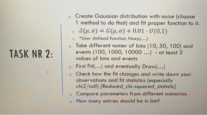 Solved Use all presented methods to create Gaussian | Chegg.com
