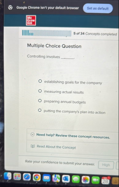 Solved Google Chrome isn't your default browserMeGraw배표5 ﻿of | Chegg.com