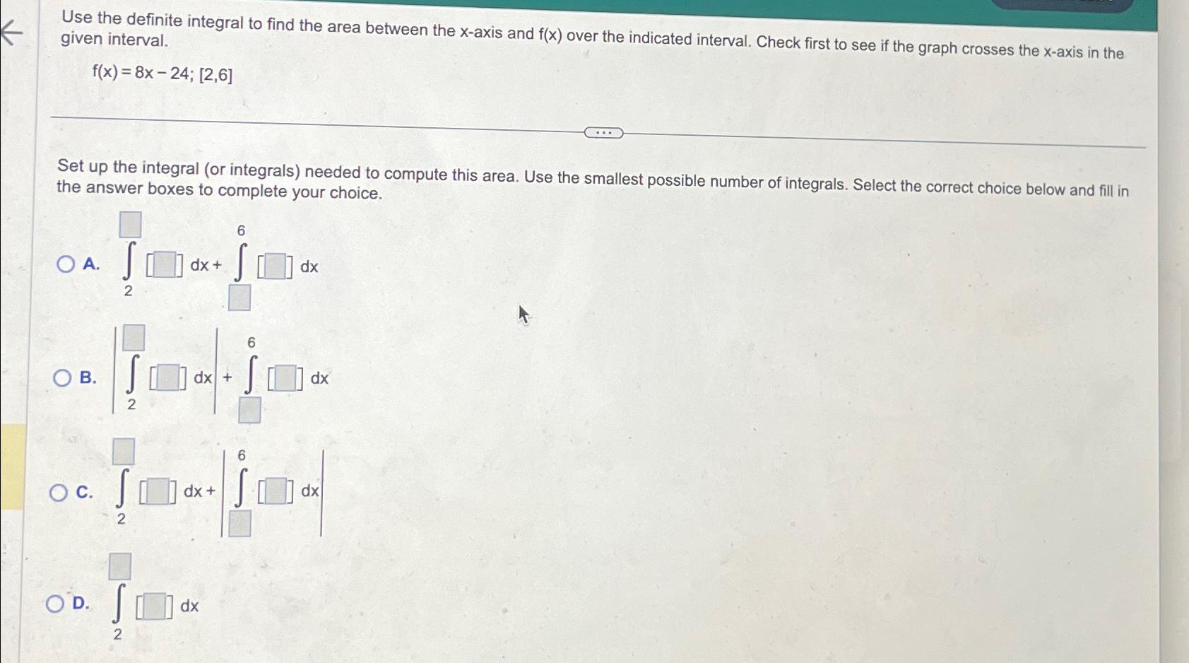 Solved Use the definite integral to find the area between | Chegg.com