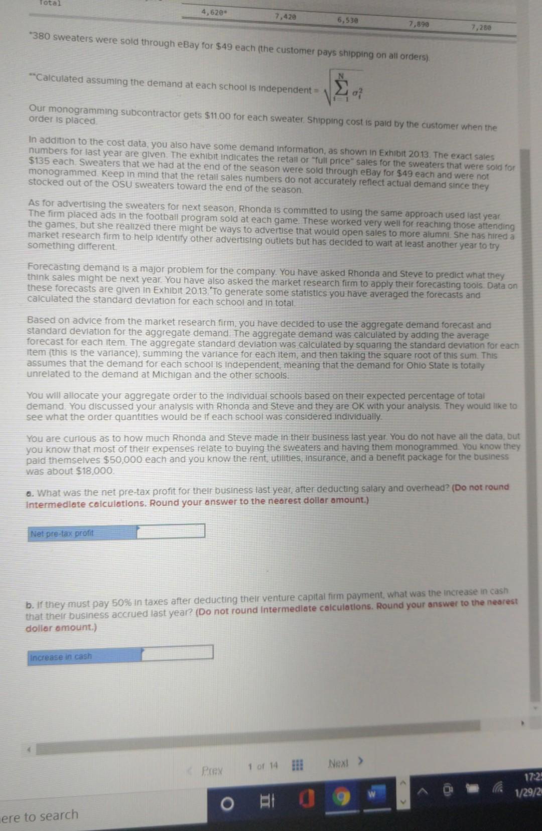 Check my work Analytics Exercise 20-1 (Algo) | Chegg.com