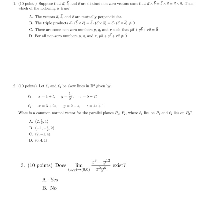 Solved Suppose that ⃗a, b, and ⃗c are distinct non-zero | Chegg.com