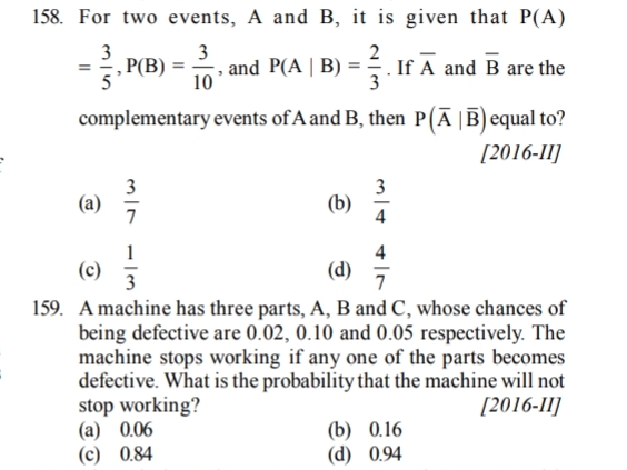 Solved For two events, A and B, ﻿it is given that | Chegg.com