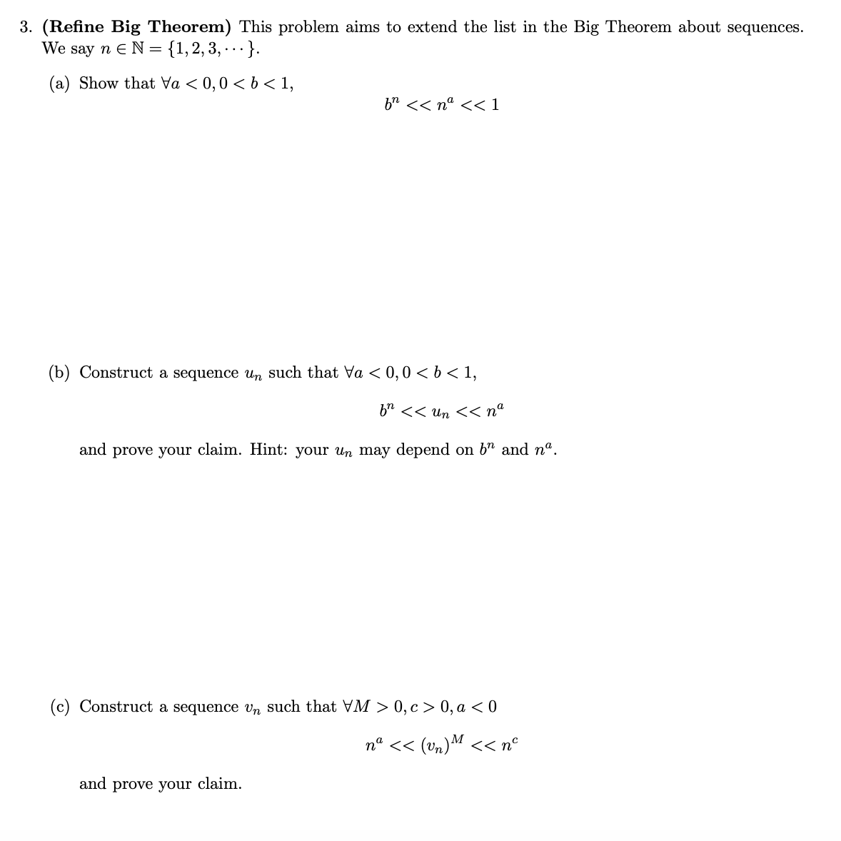 Solved (Refine Big Theorem) ﻿This problem aims to extend the | Chegg.com