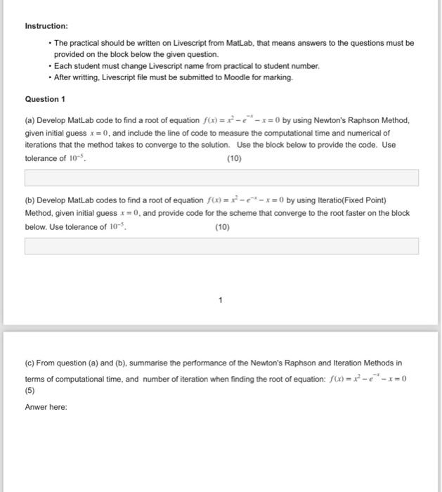 Solved Instruction: - The practical should be written on | Chegg.com