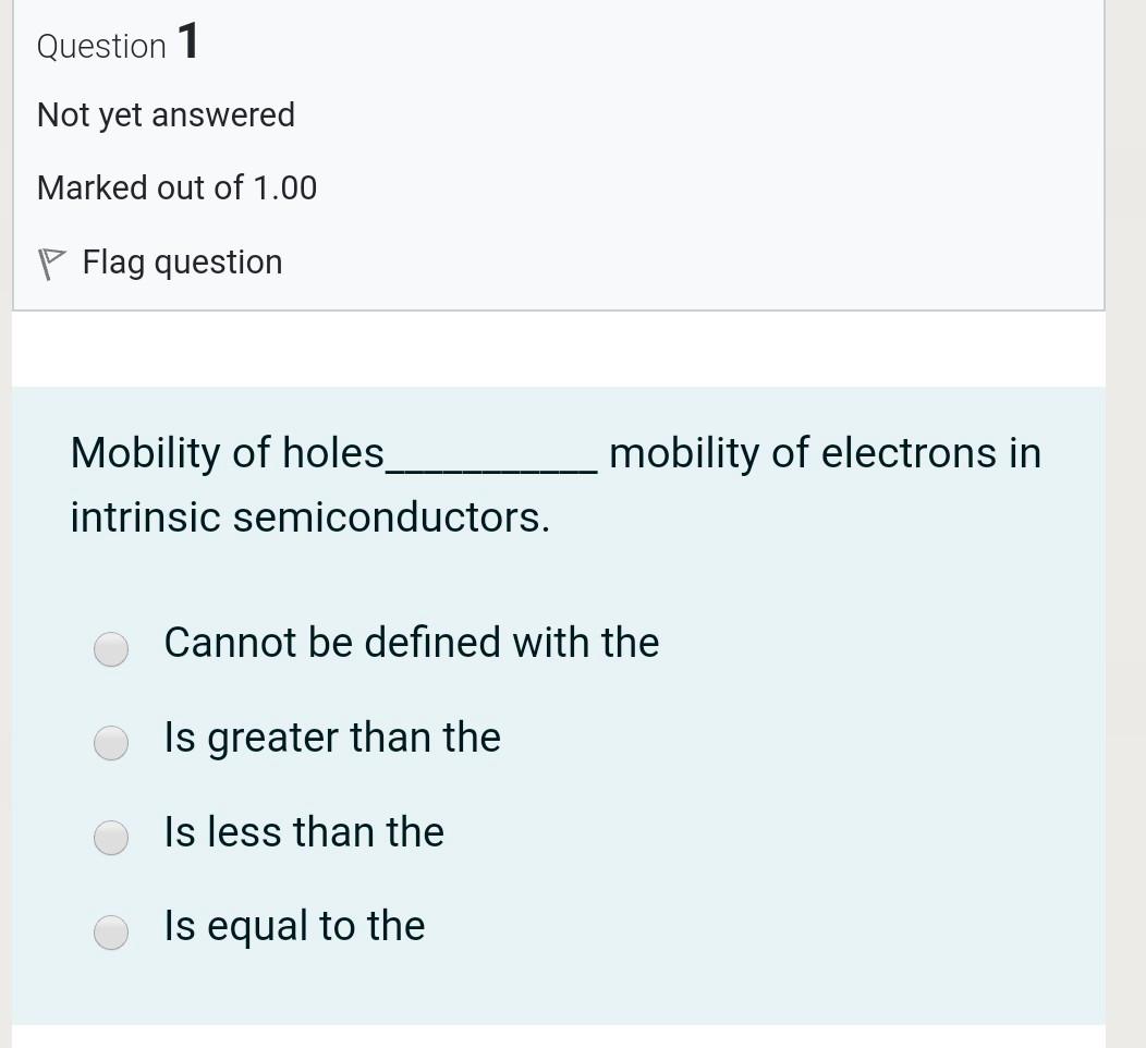 Solved Question 1 Not yet answered Marked out of 1.00 P Flag | Chegg.com Solved Question 1 Not yet answered Marked out of 1.00 P Flag | Chegg.com