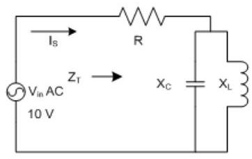 Solved A resistor R is in series with a parallel LC circuit | Chegg.com